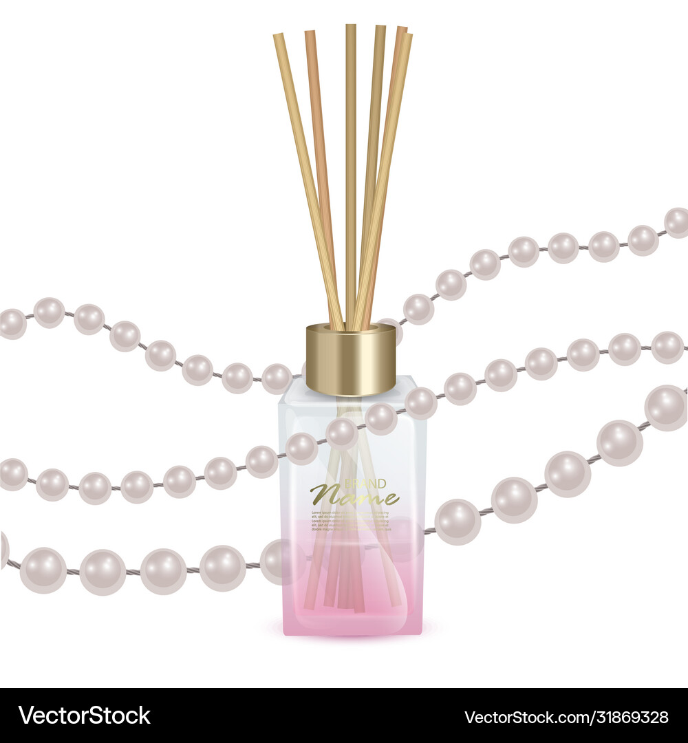 Glass jar with aroma sticks sticks Royalty Free Vector Image
