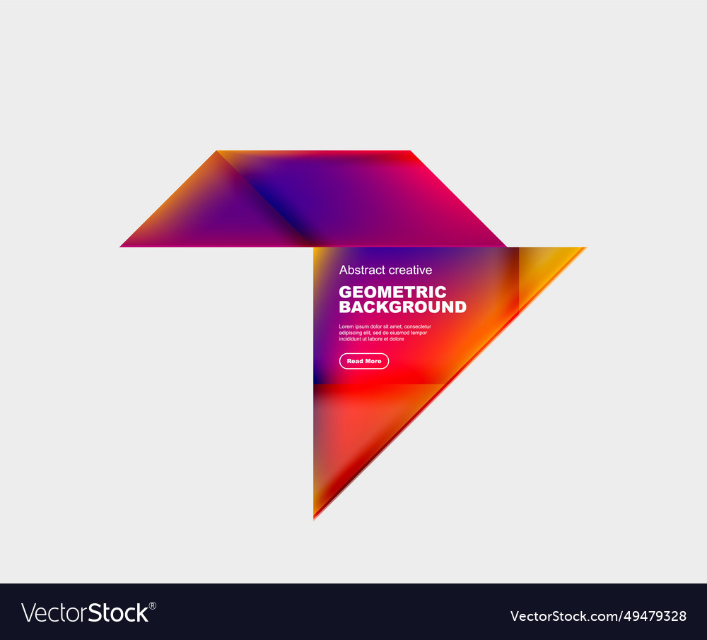 Gradient triangles abstract background Royalty Free Vector