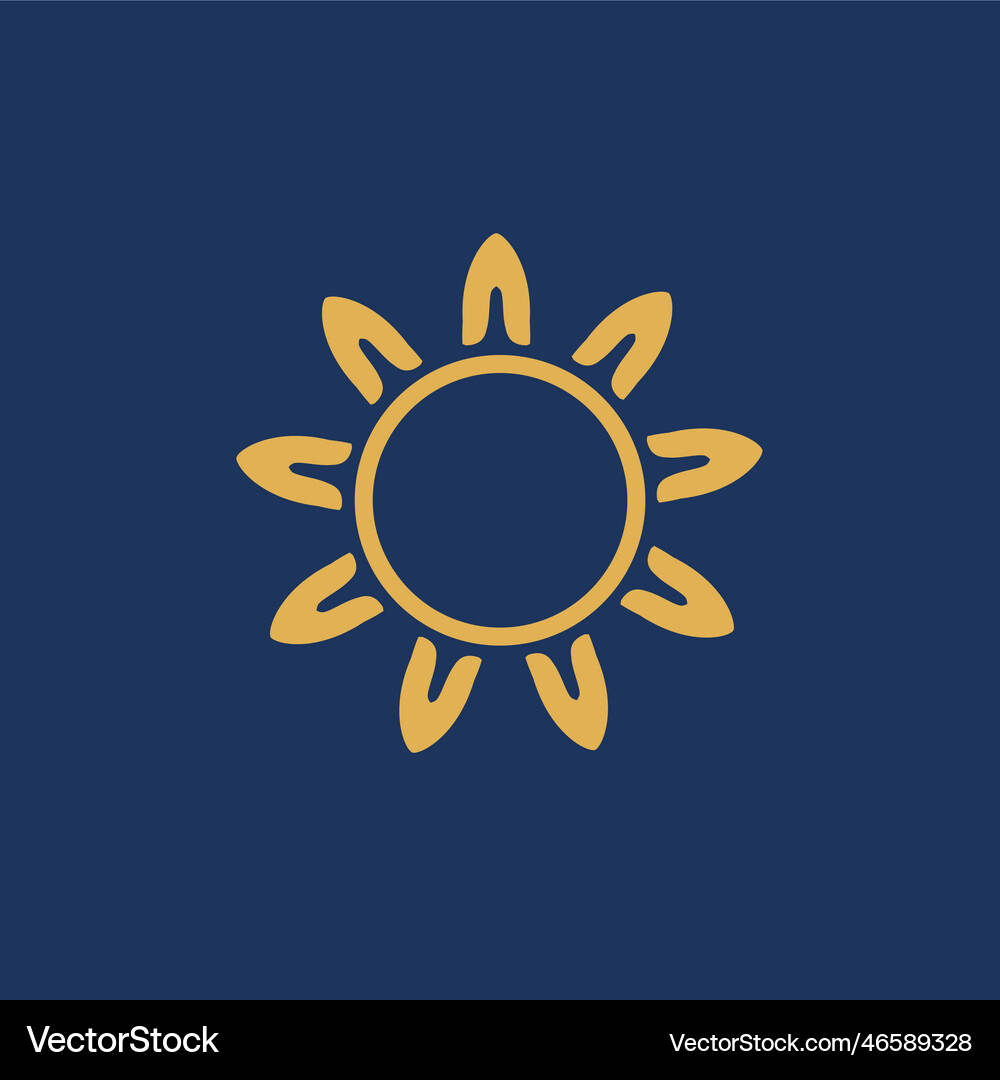 Graphic design of sun icon Royalty Free Vector Image