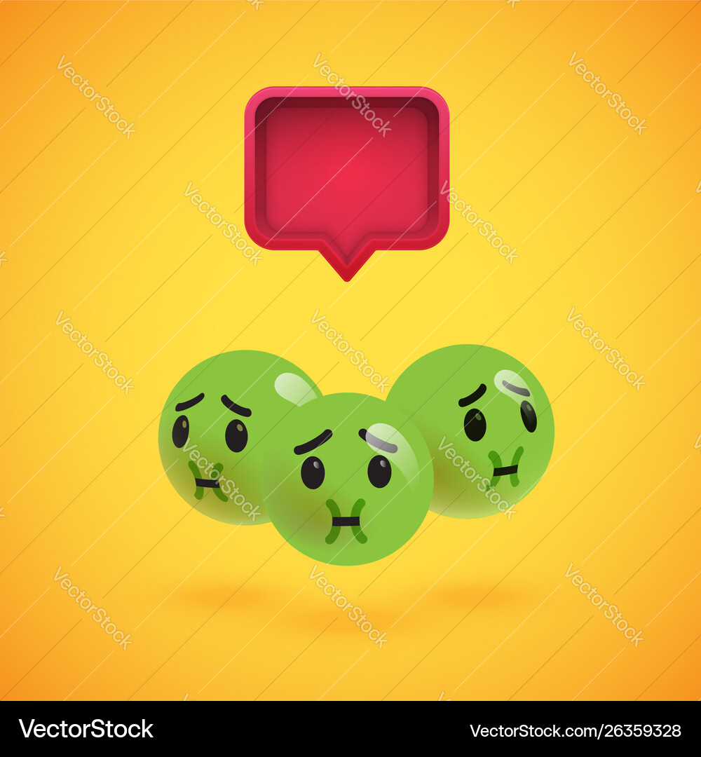Group high detailed yellow emoticons with a 3d Vector Image