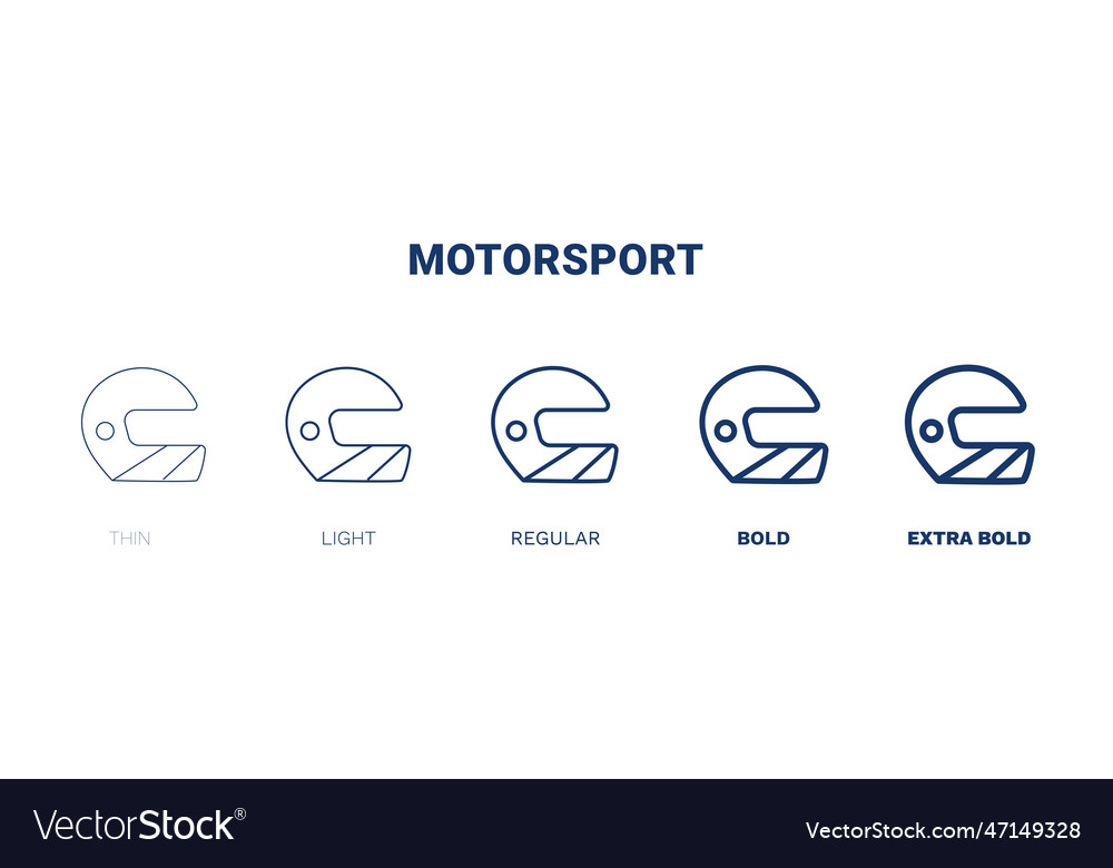 Motorsport icon thin light regular bold black Vector Image