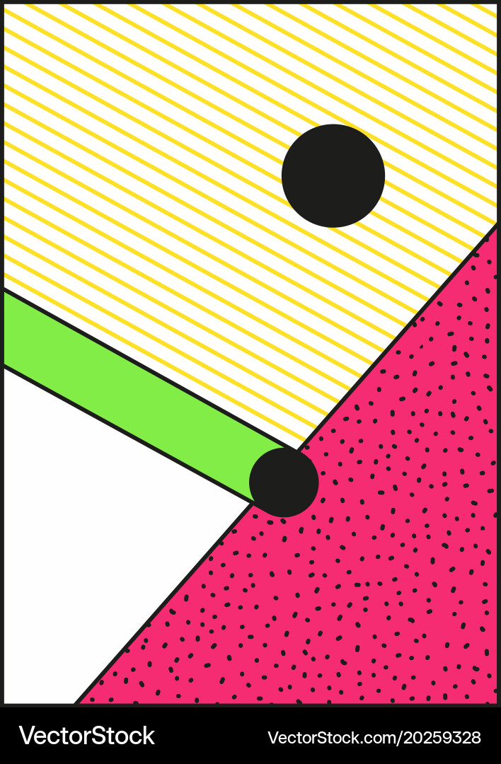 Neo memphis composition in 80 90 vintage Vector Image