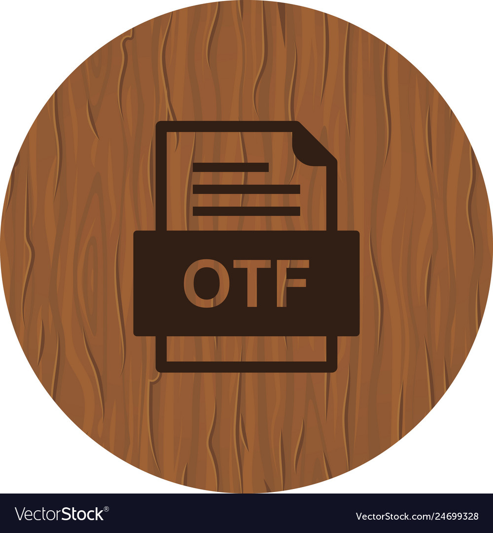 Otf File Document Icon Royalty Free Vector Image