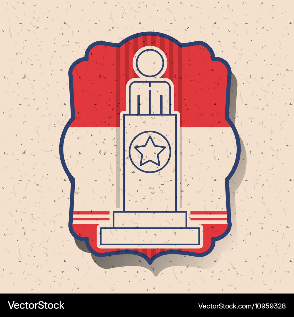 President of vote inside frame design Royalty Free Vector