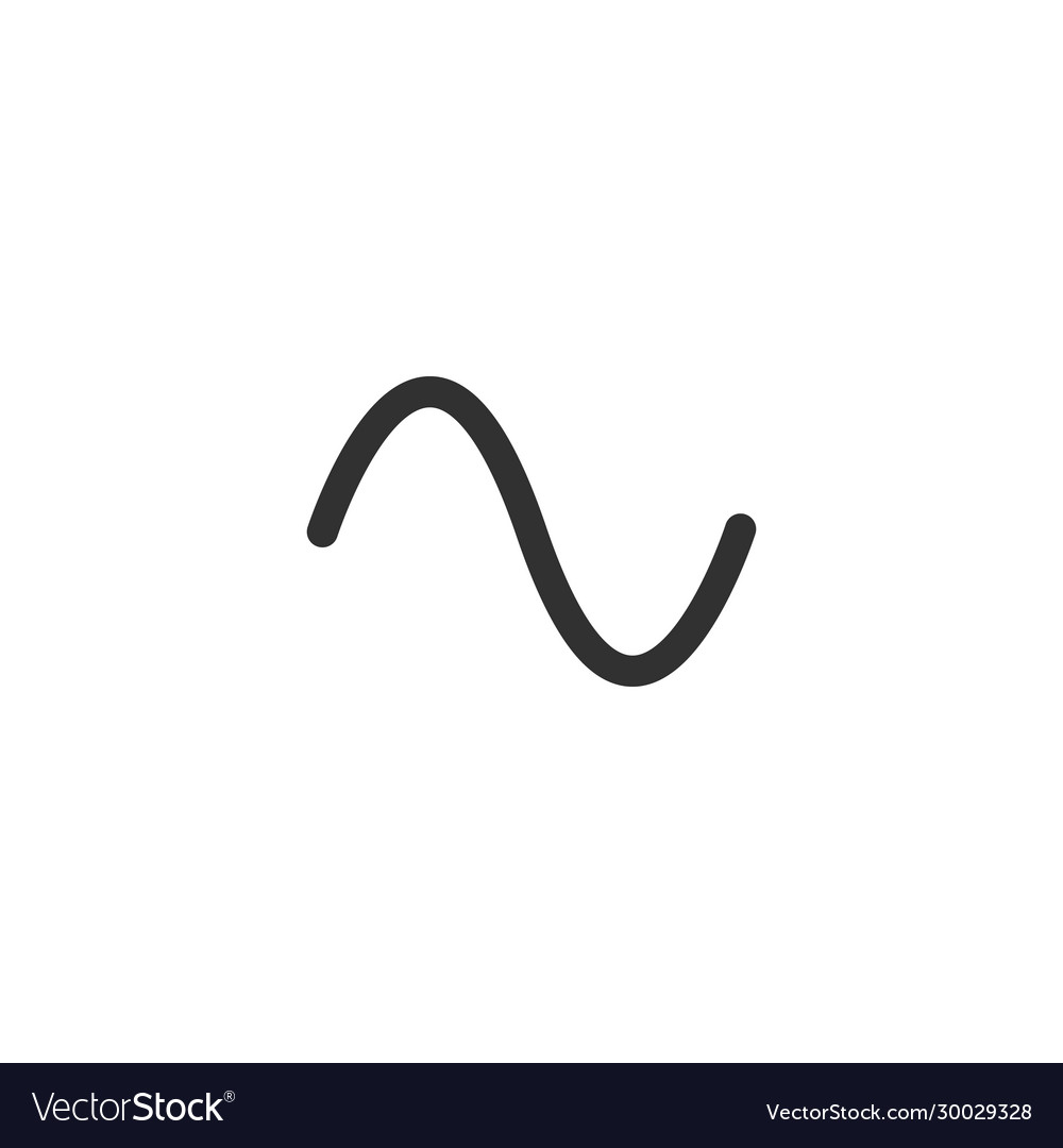 Symbol Ac Source Ac Sinusoid Icon Stock Royalty Free Vector