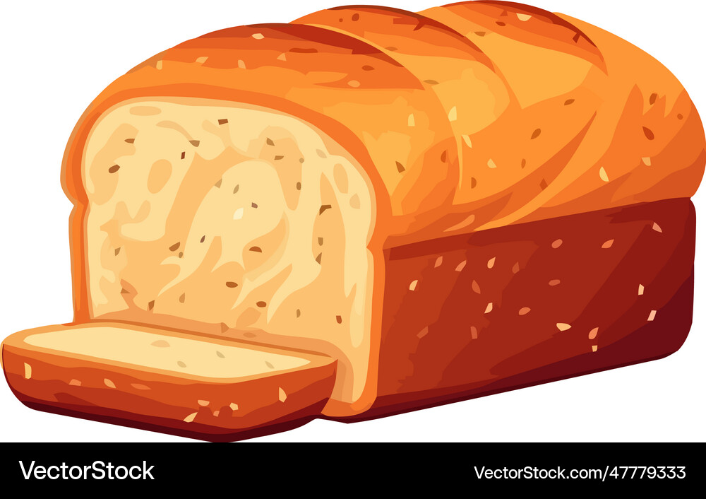 A fresh baked bread gourmet meal Royalty Free Vector Image