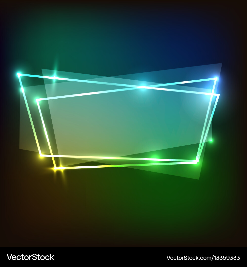 Abstract neon background with colorful banners Vector Image
