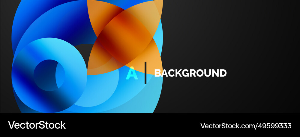 Abstract round geometric shapes with gradients Vector Image