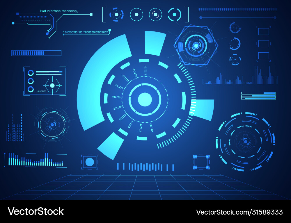 Abstract technology ui futuristic concept hud Vector Image