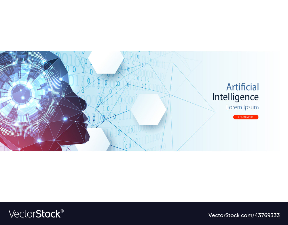 Artificial intelligence concept creative brain Vector Image