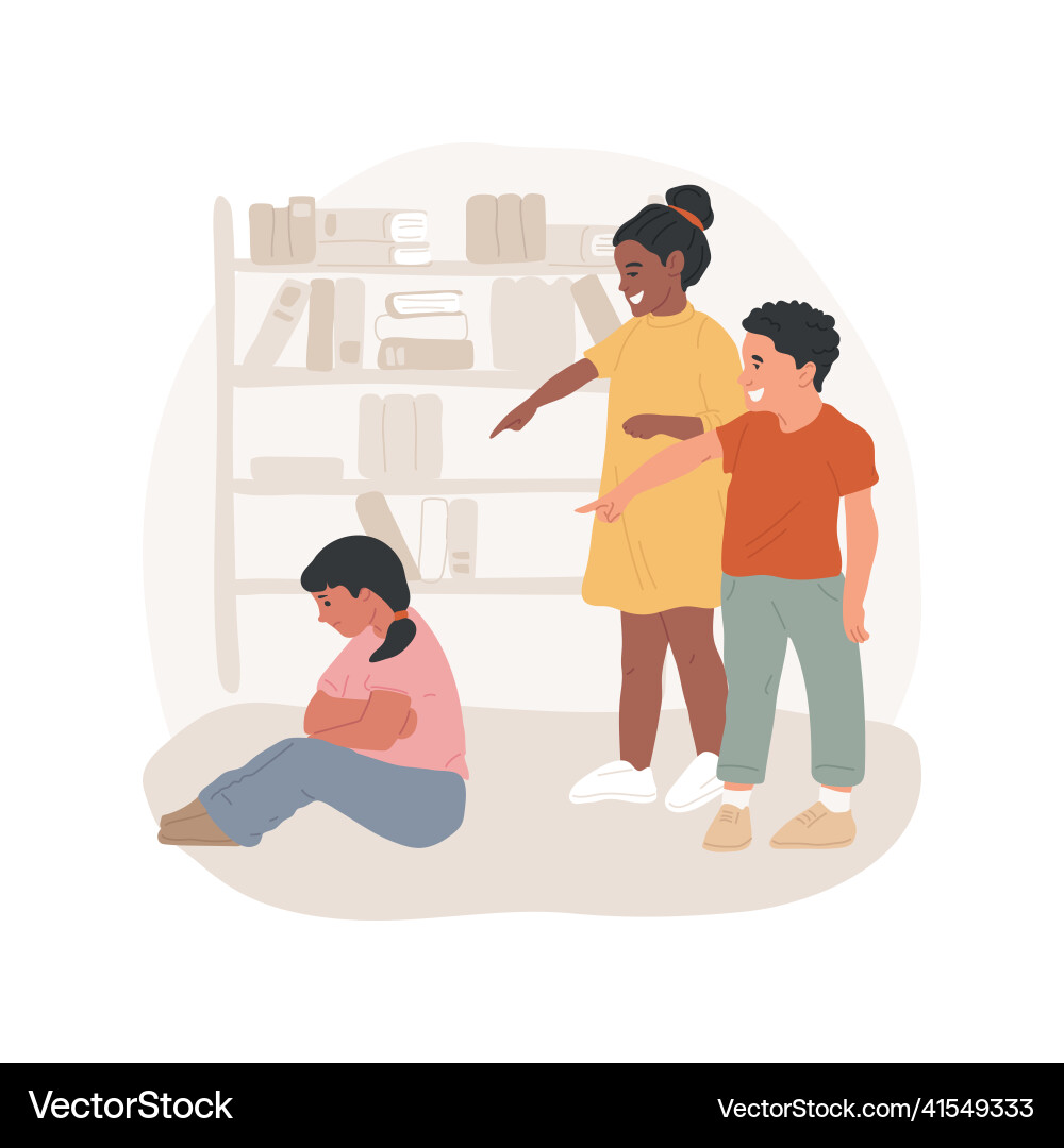 Bullying isolated cartoon Royalty Free Vector Image