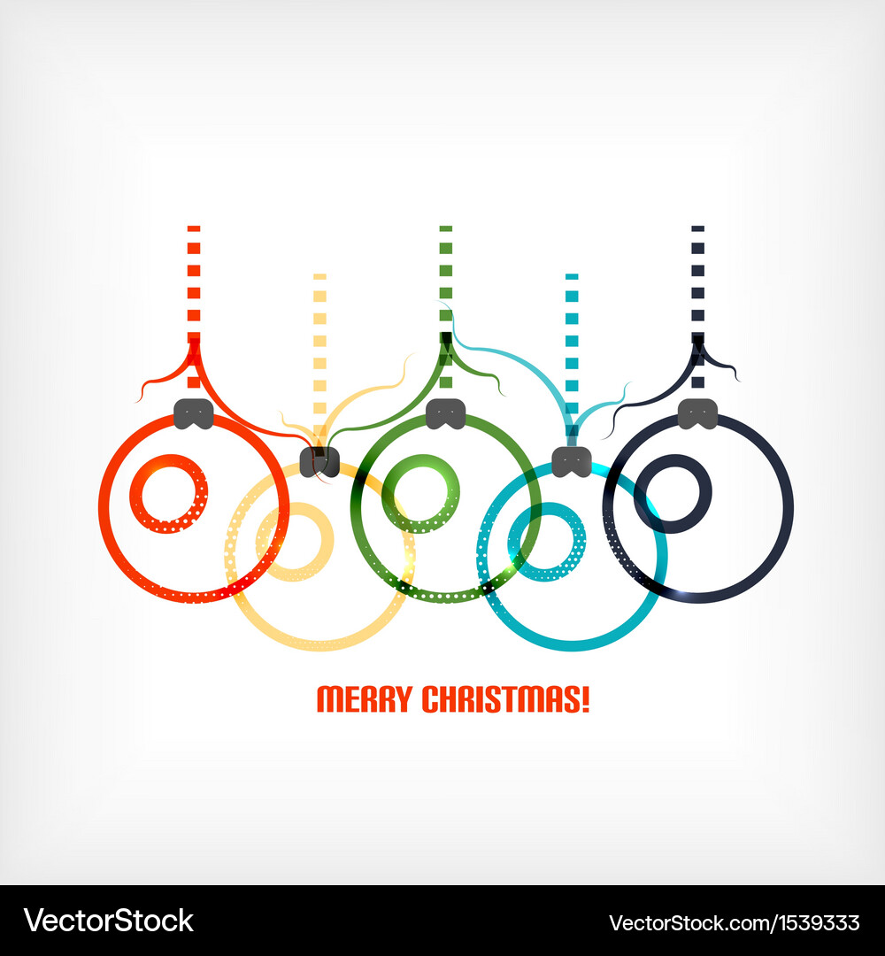 Christmas balls line art background Royalty Free Vector