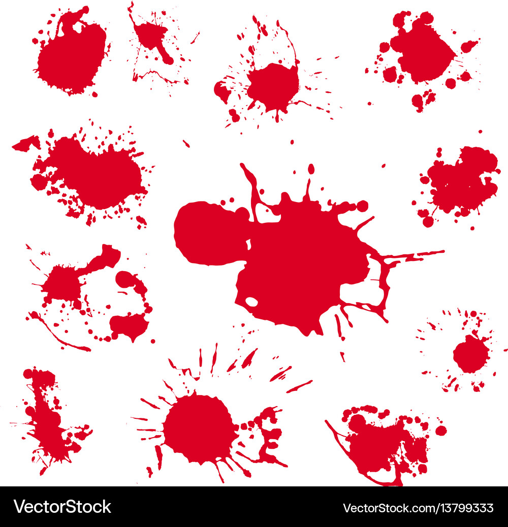 Collection of paint splash Royalty Free Vector Image