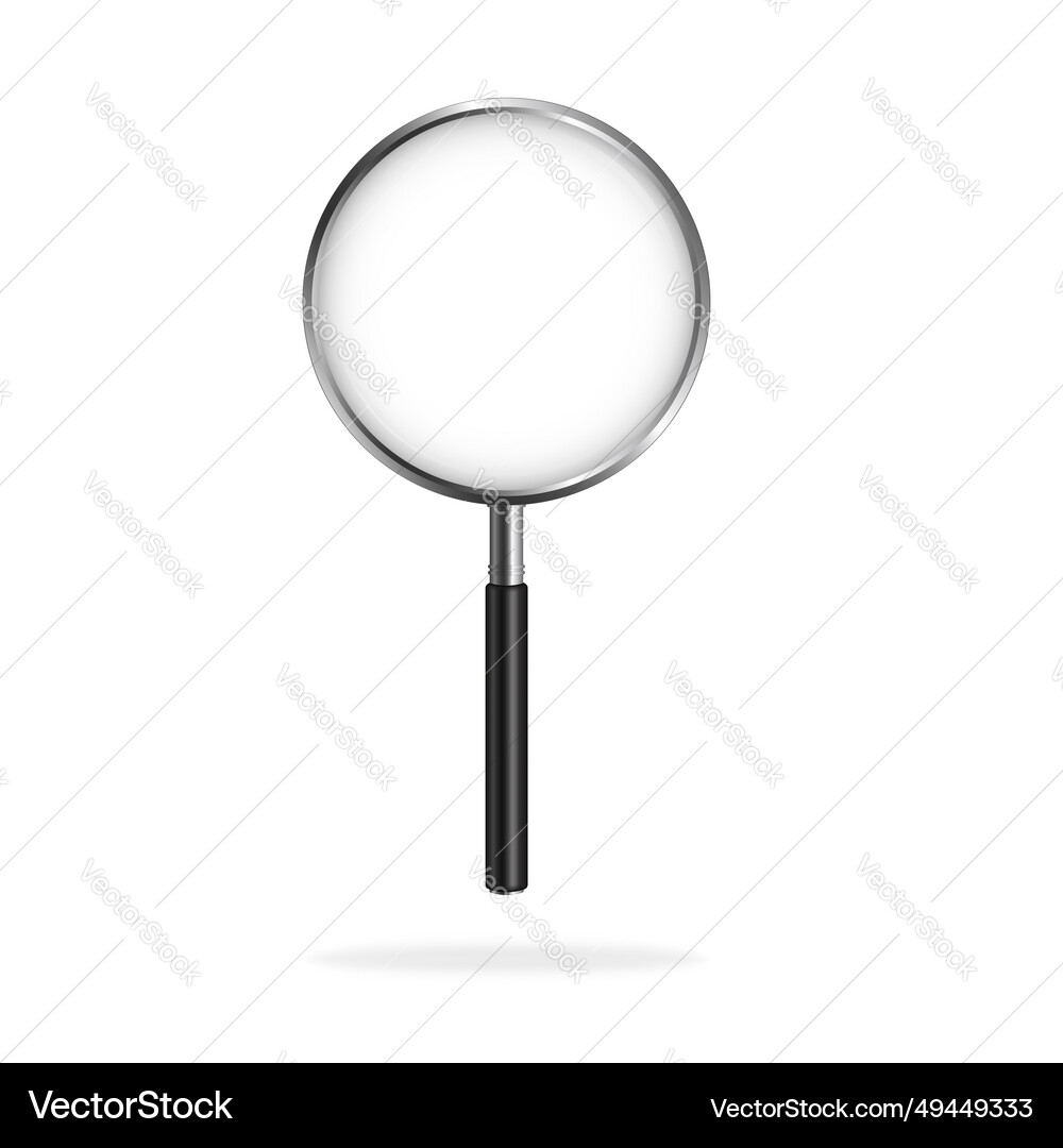 Creative of realistic clear glass magnifier Vector Image