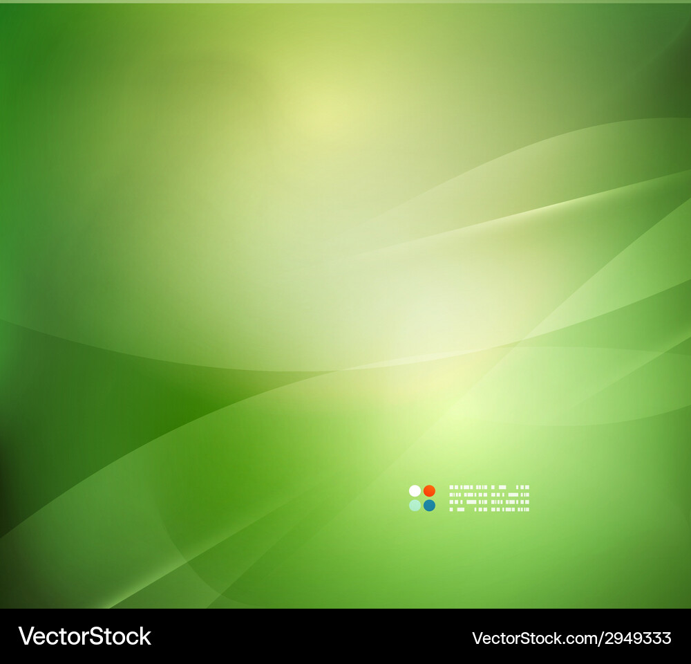 Fresh green blur wave and colors Royalty Free Vector Image