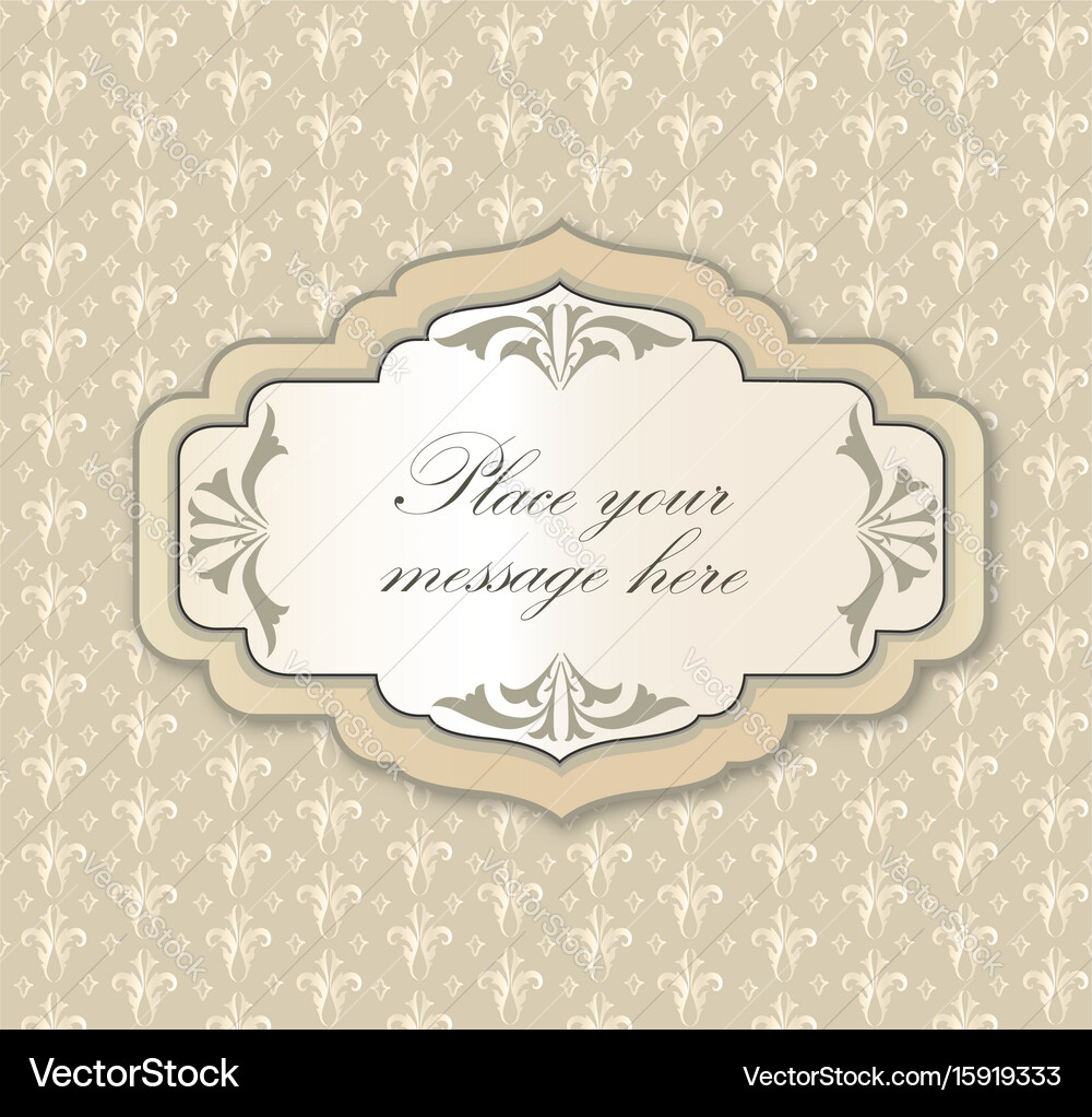 Gentle greeting card frame invitation over polka Vector Image