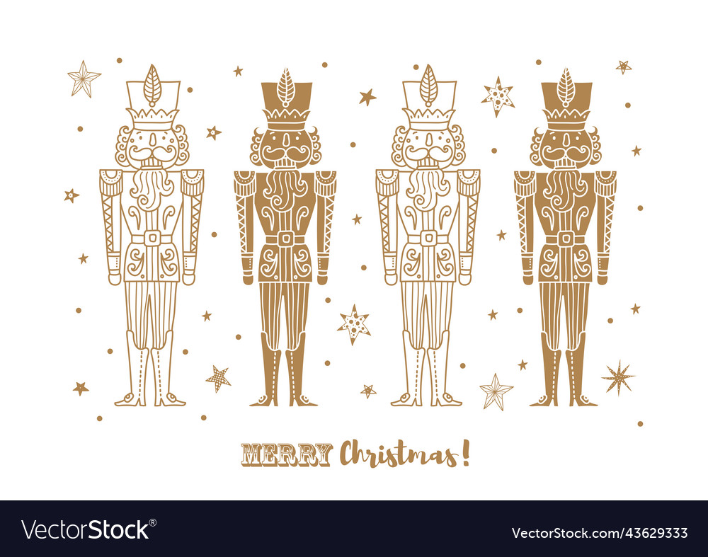 Gold nutcracker Royalty Free Vector Image - VectorStock