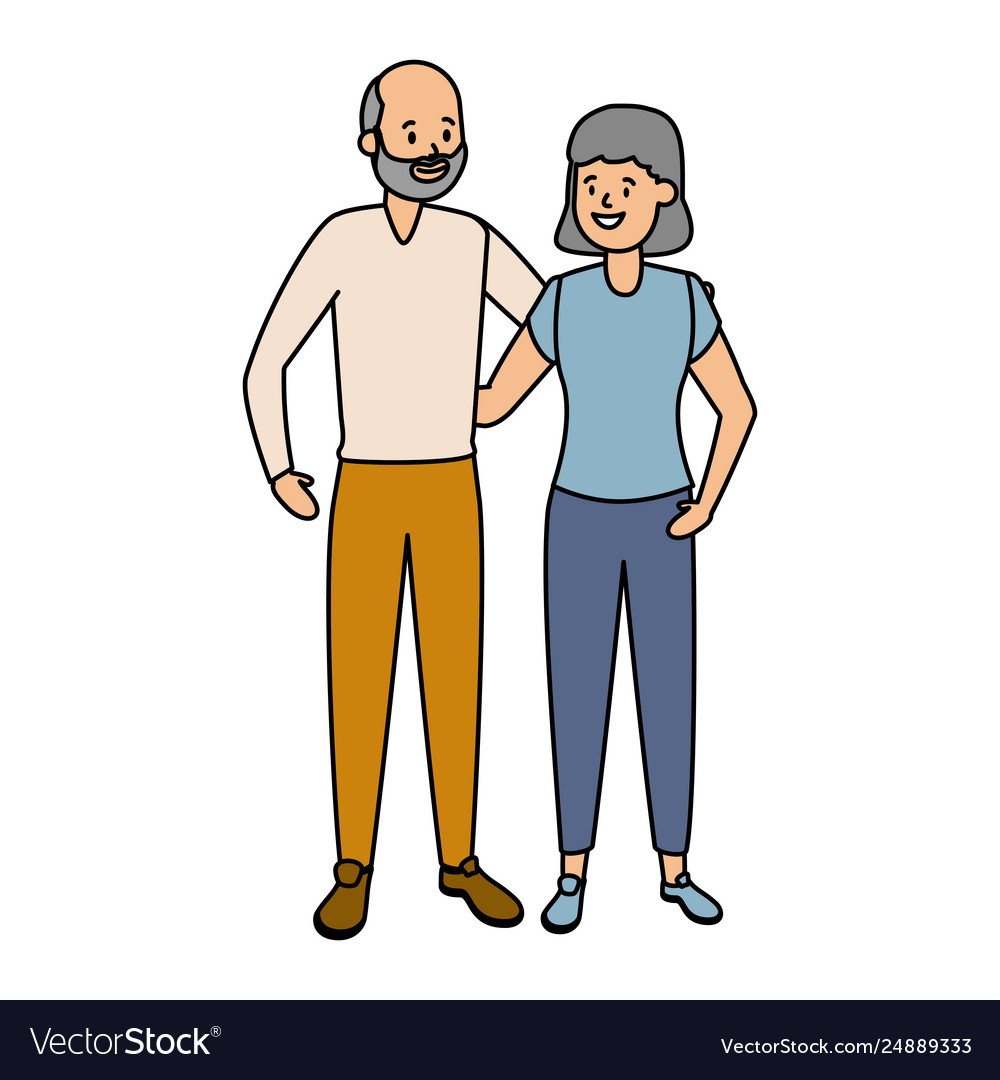 Grandfather And Grandmother Royalty Free Vector Image