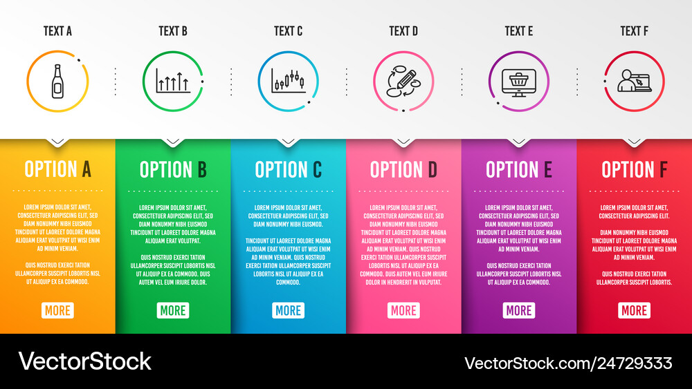 Growth chart beer and keywords icons set Vector Image