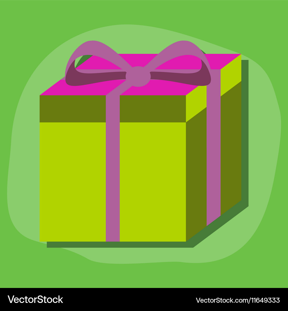 Paper sticker on stylish background gift box Vector Image