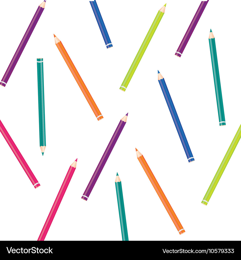 Pencils colors set isolated icon Royalty Free Vector Image