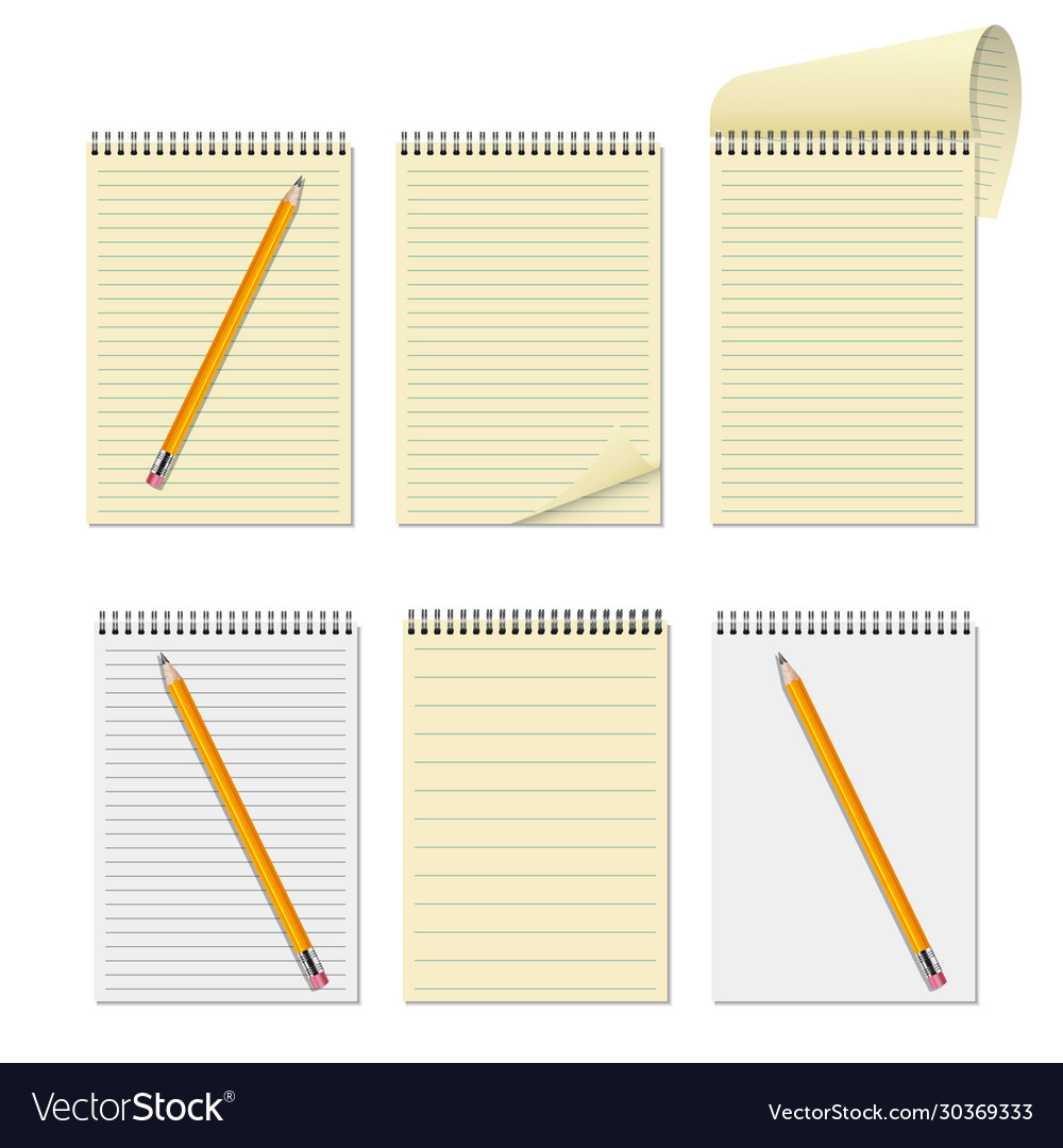 Realistic notebook Royalty Free Vector Image - VectorStock
