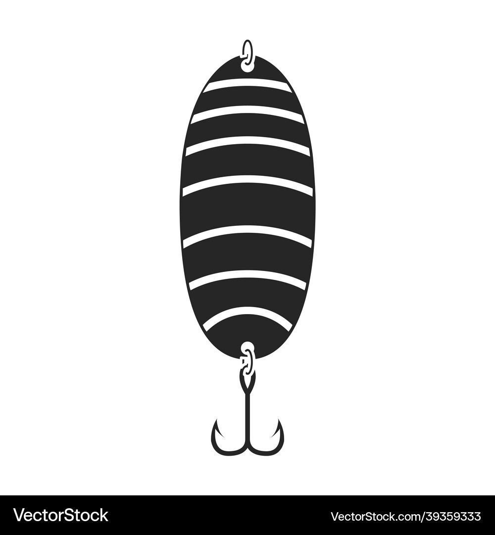 Tackle bait iconblack icon isolated Royalty Free Vector