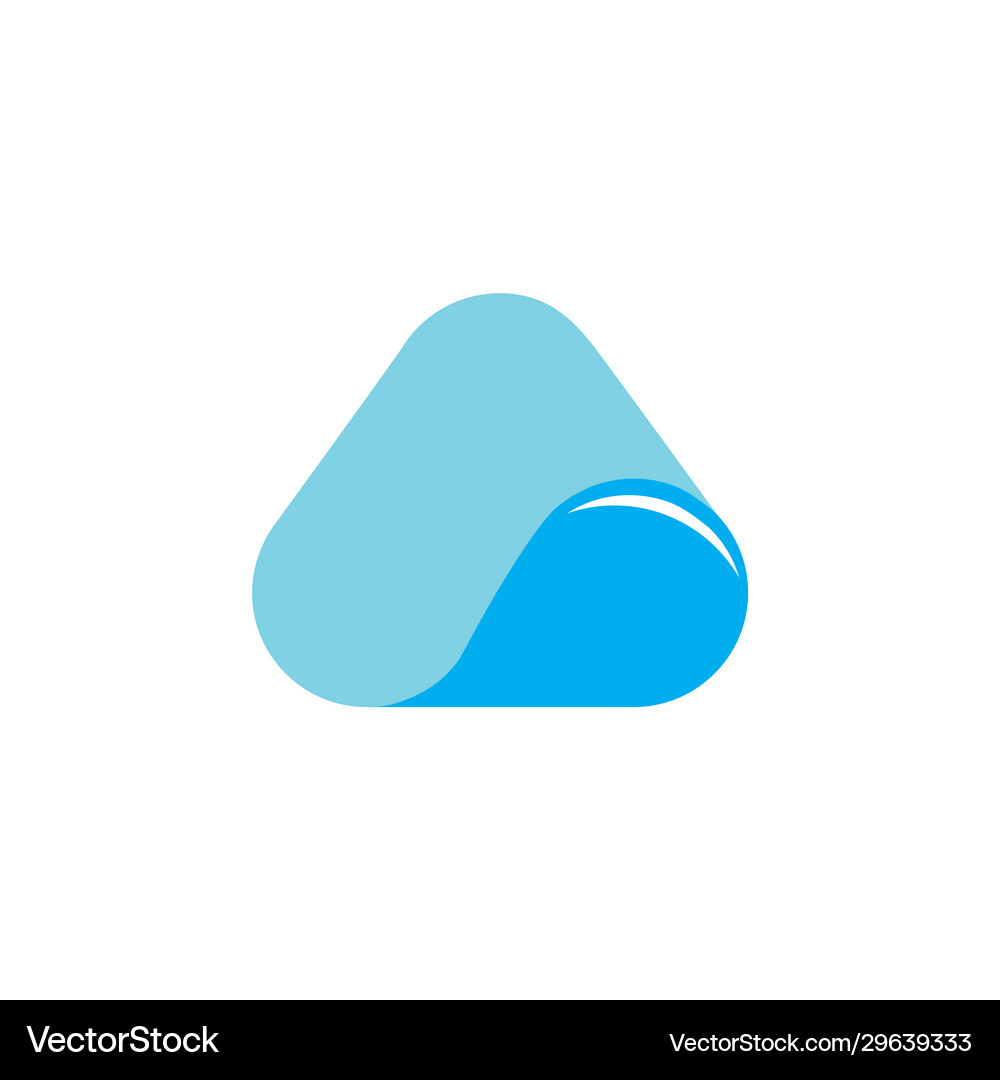 Triangle mountain water natural symbol curves Vector Image