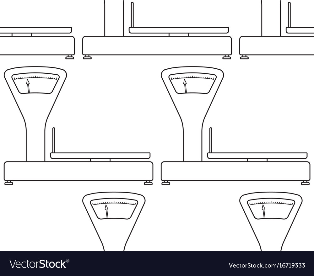 Weigh scales pattern Royalty Free Vector Image