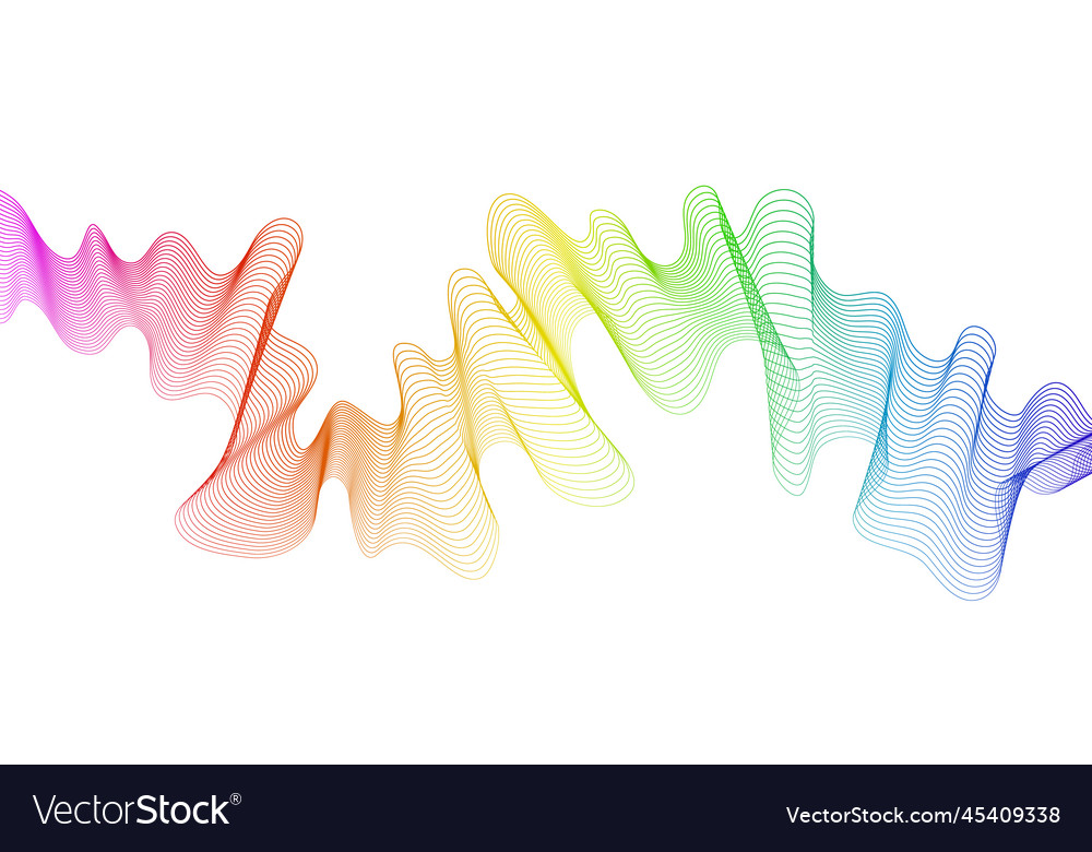 Abstract backdrop with wave gradient lines Vector Image