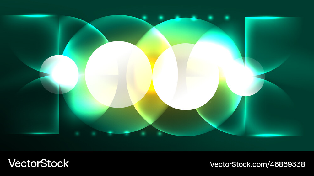 Abstract background shiny glowing neon color round