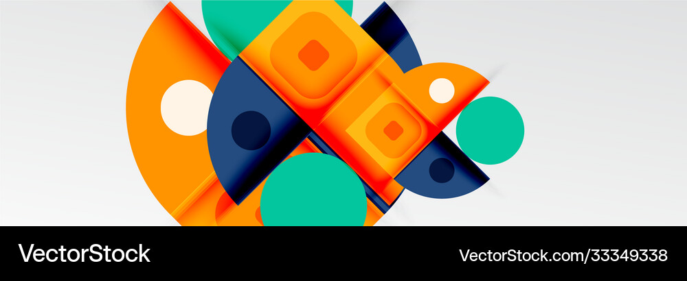 Bright color circles abstract round shapes Vector Image