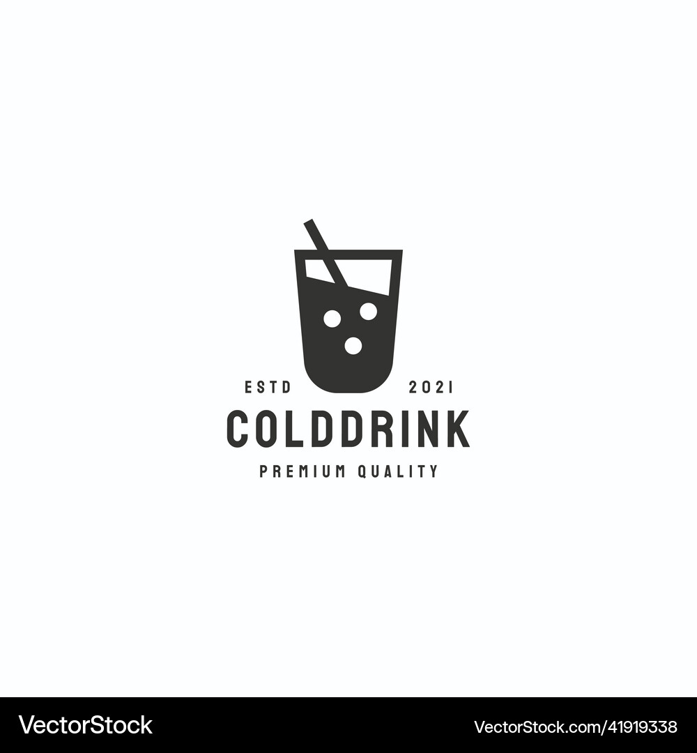 Cold drink logo icon sign symbol design Royalty Free Vector