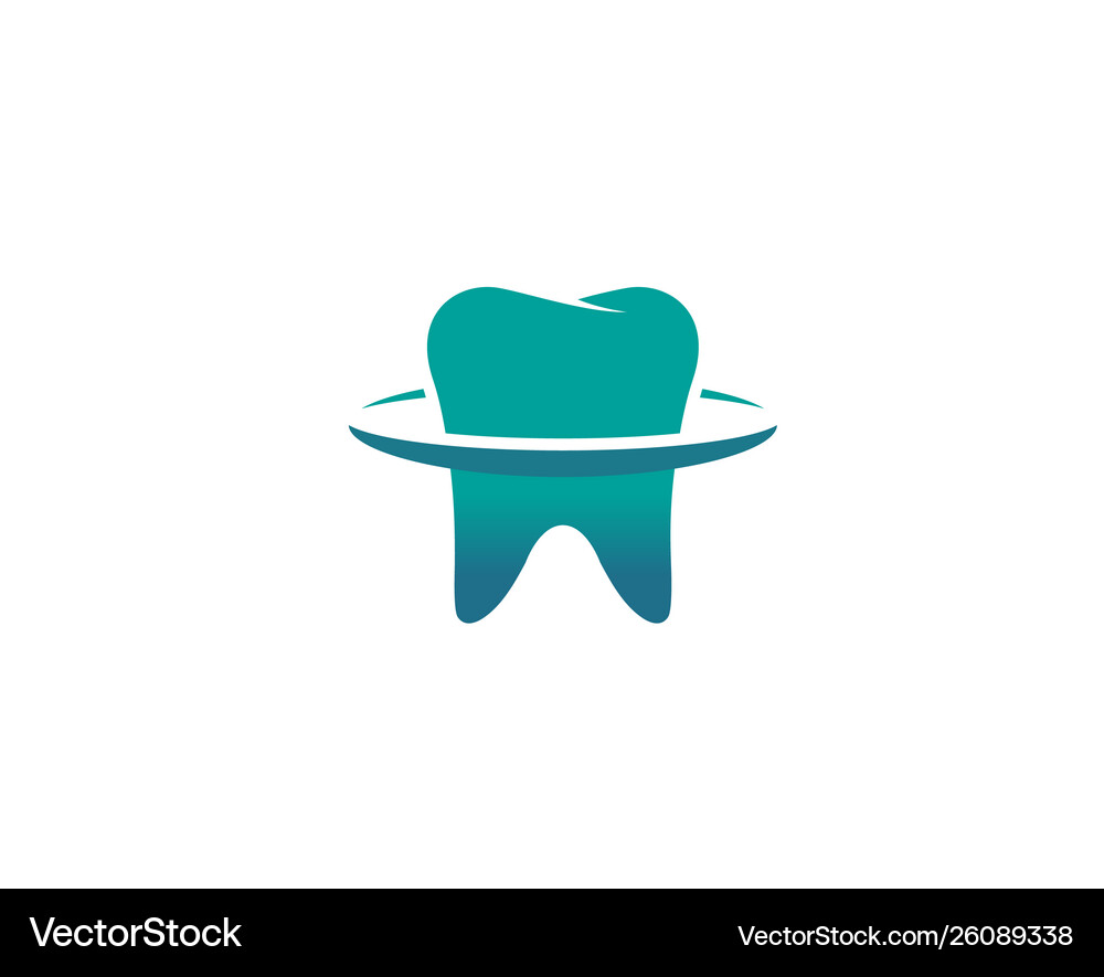 Kreative abstrakte blaue Zahn Logo Design Vektorbild