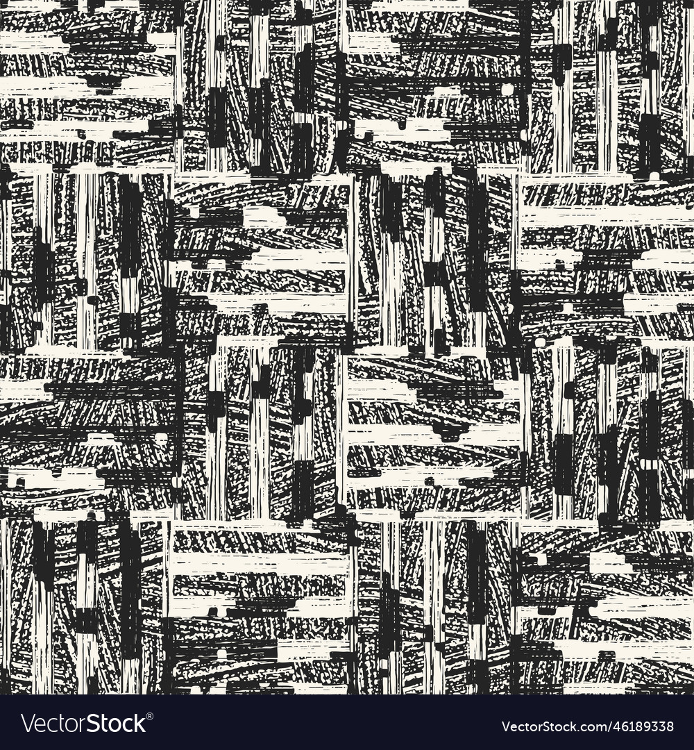 Distressed checked pattern Royalty Free Vector Image