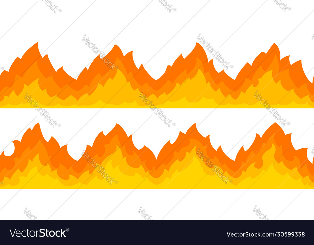 Fire flame frame borders Royalty Free Vector Image