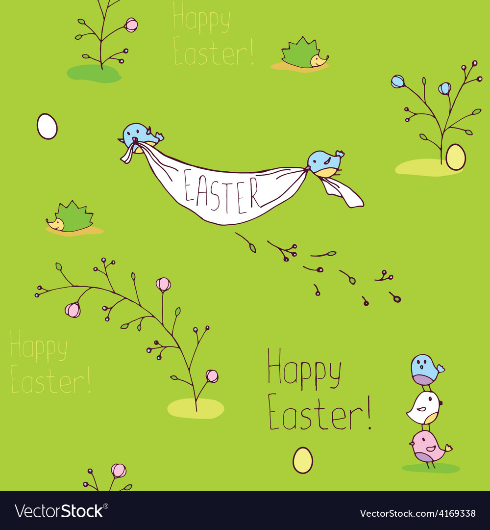 Green Easter background Royalty Free Vector Image