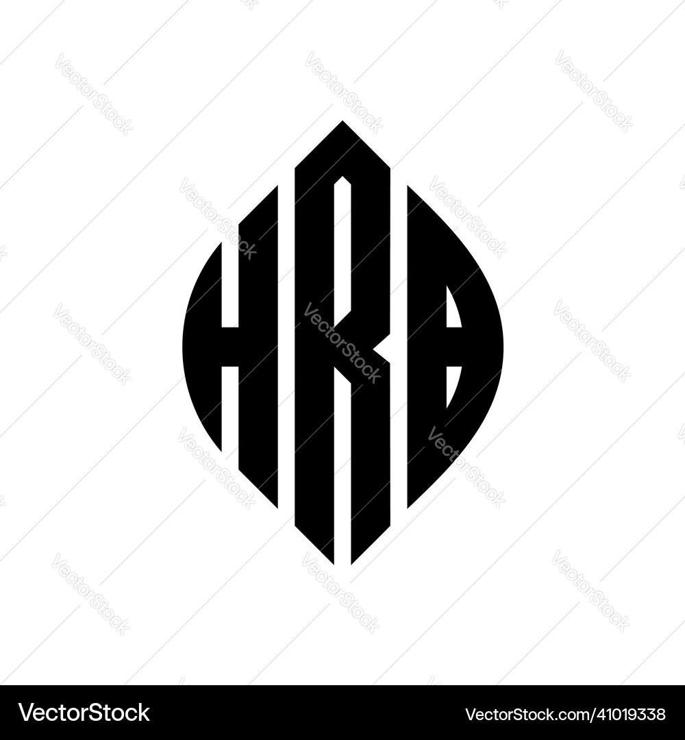 Hrb circle letter logo design Royalty Free Vector Image