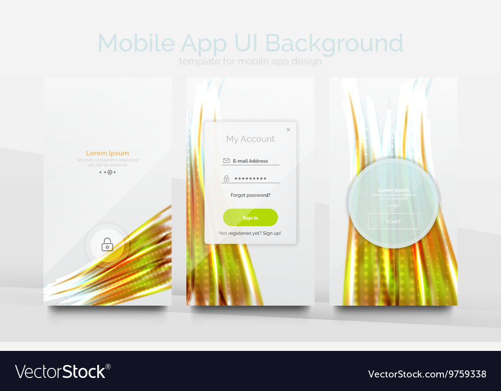 Mobile application interface background design Vector Image