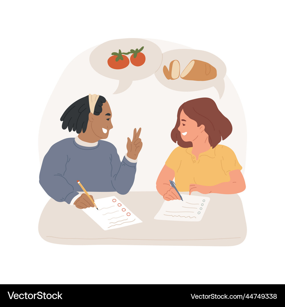 Shopping list isolated cartoon Royalty Free Vector Image