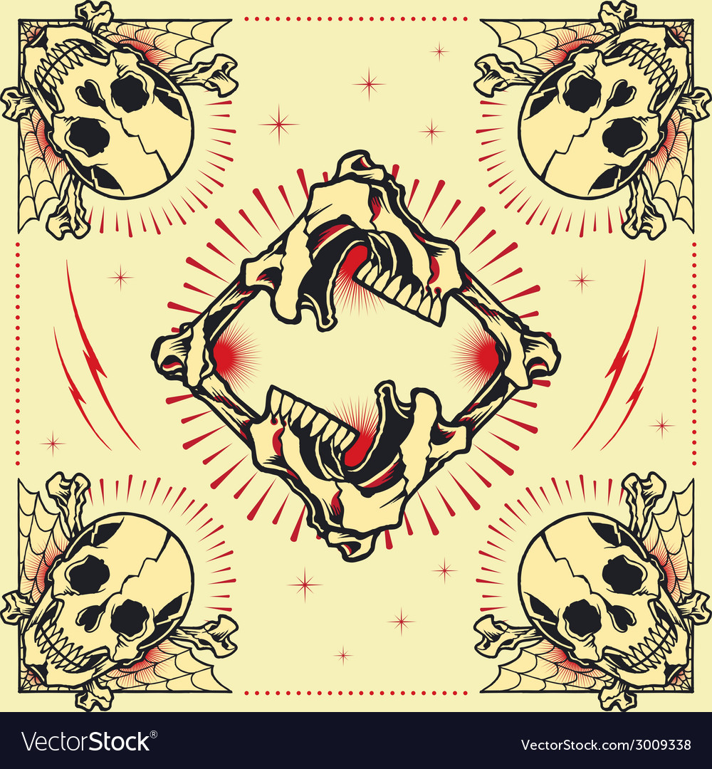 Skull frames Royalty Free Vector Image - VectorStock