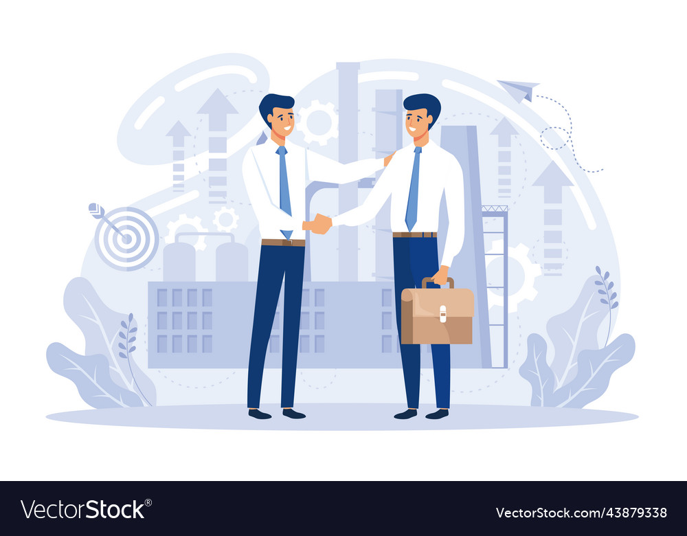 Strategic partnership handshake gesture concept Vector Image Strategic partnership handshake gesture concept Vector Image