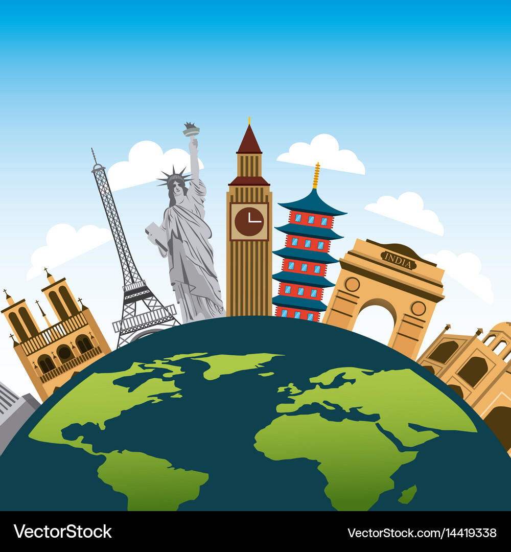Travel and tourism design Royalty Free Vector Image