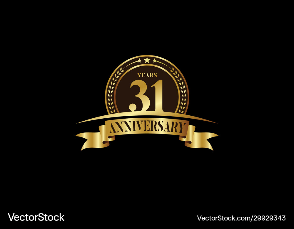 31 th years anniversary logo template design Vector Image