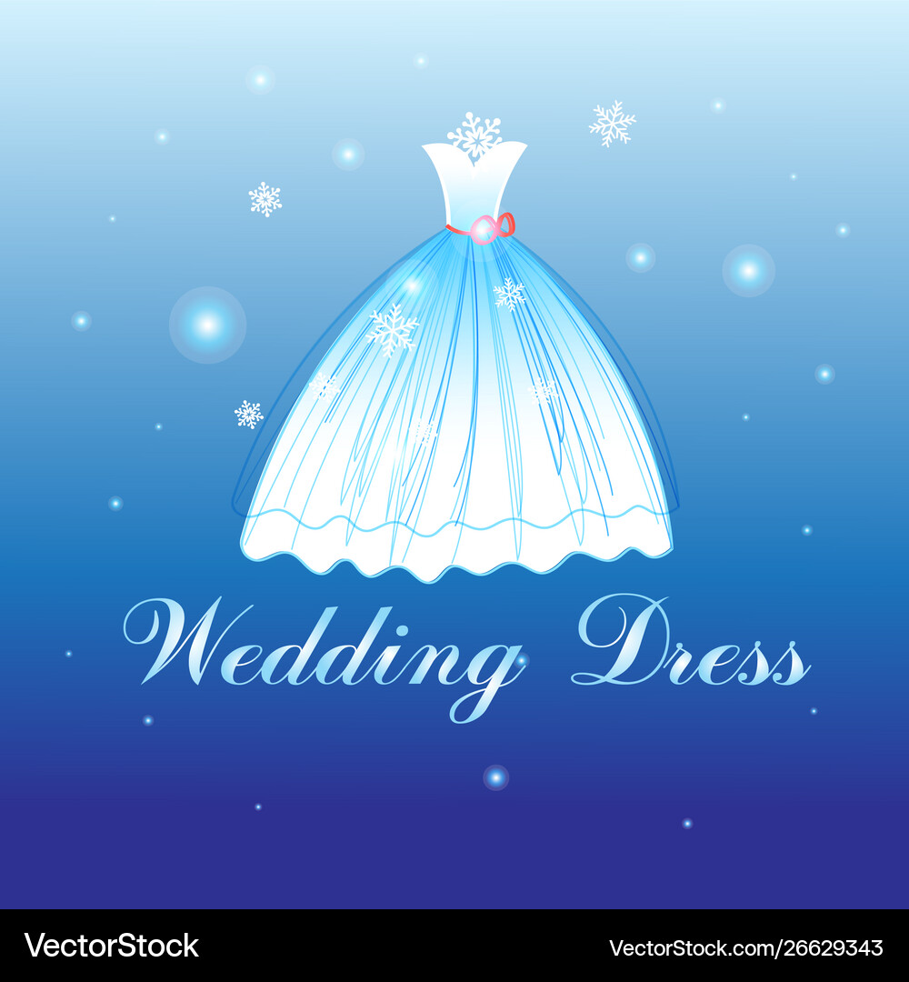 Beautiful wedding dress Royalty Free Vector Image