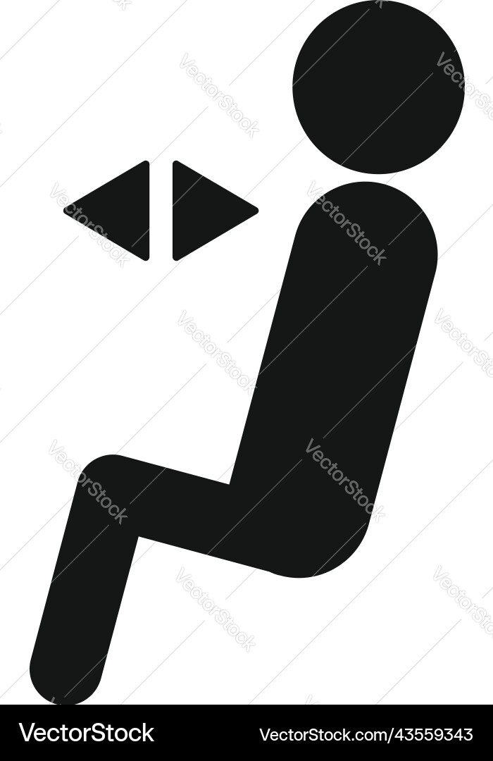 Car seat move icon simple auto spare Royalty Free Vector