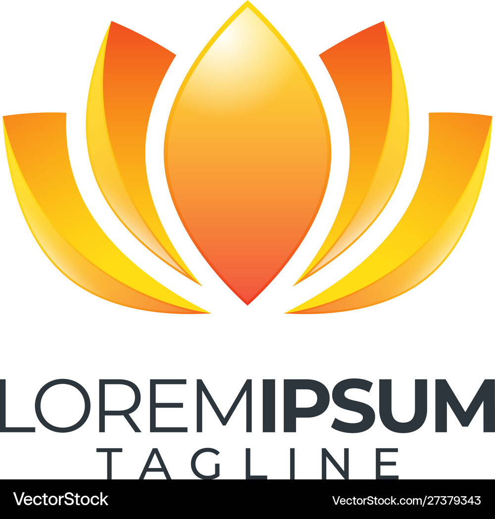 Lotus logo icon design template isolated Vector Image