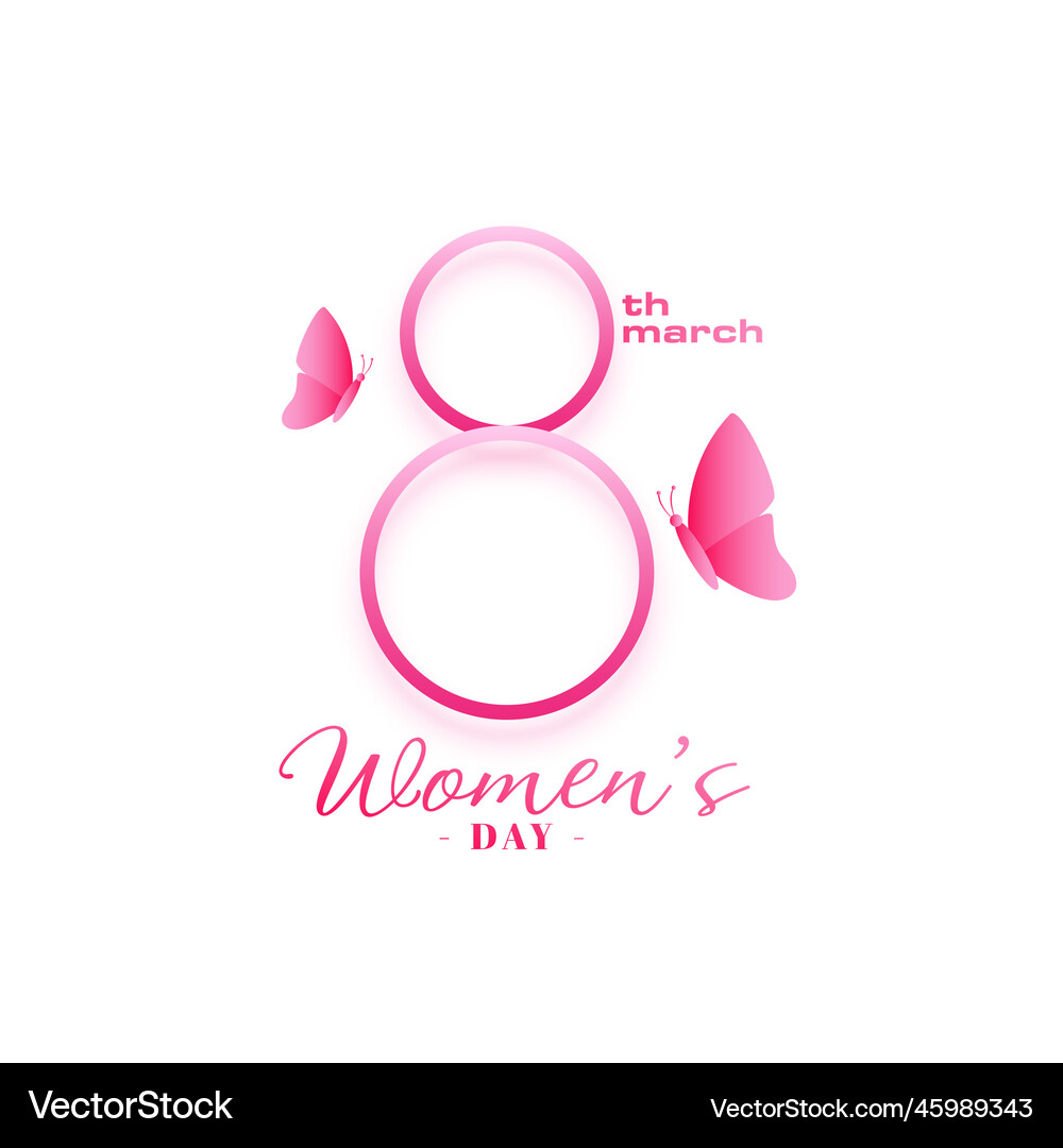 Lovely 8th march womens day background Royalty Free Vector