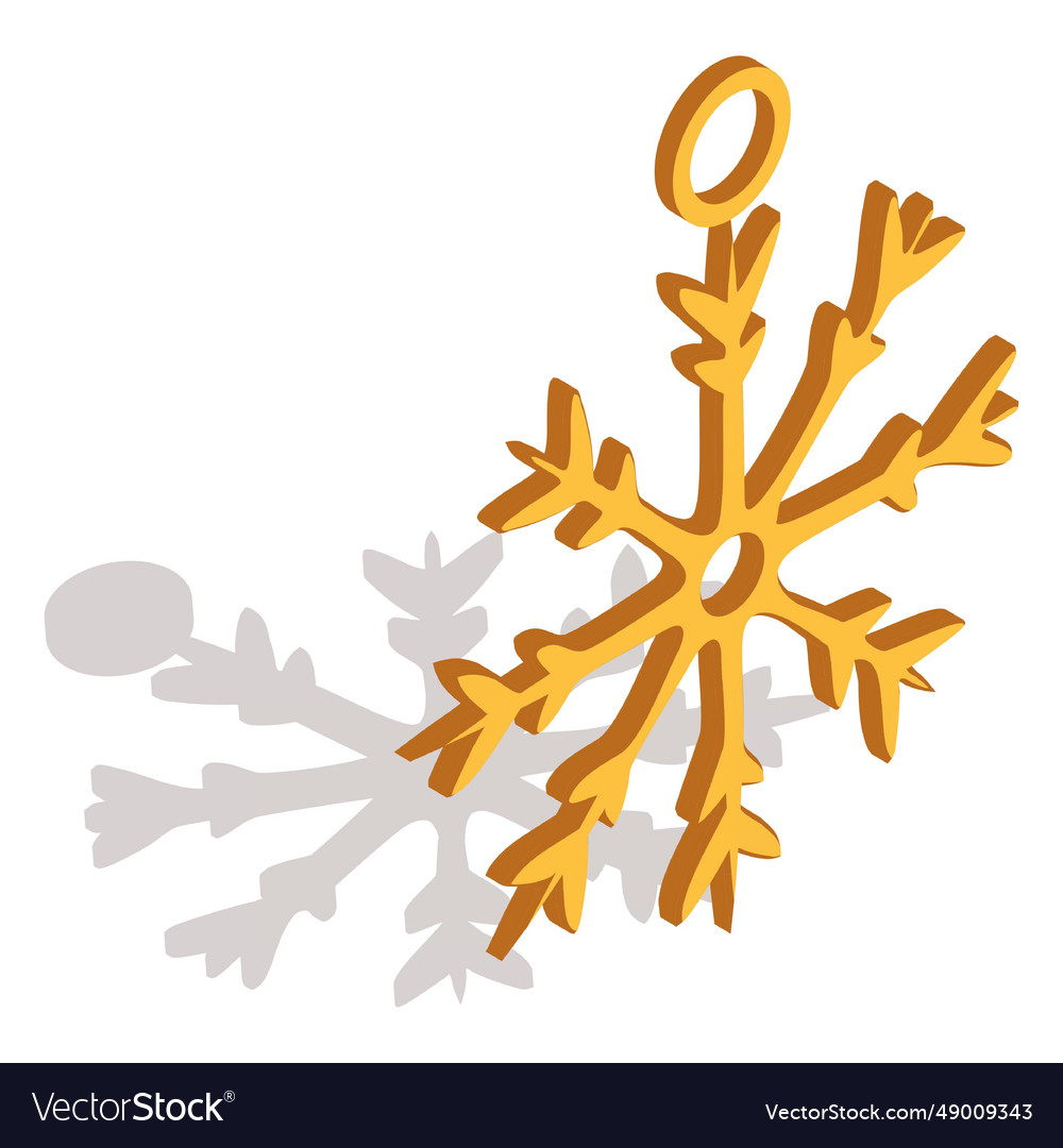 Snowflake ring isometric Royalty Free Vector Image
