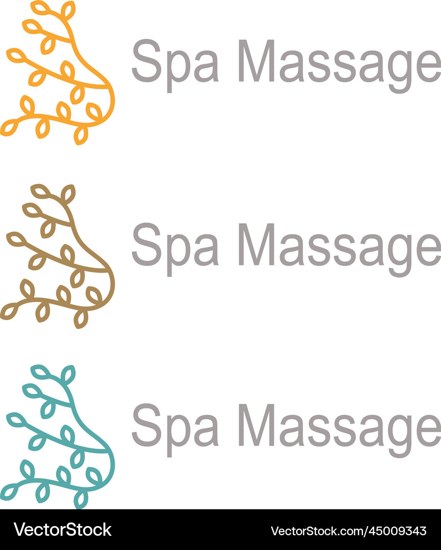 Spa massage luxury sign symbol logo Royalty Free Vector